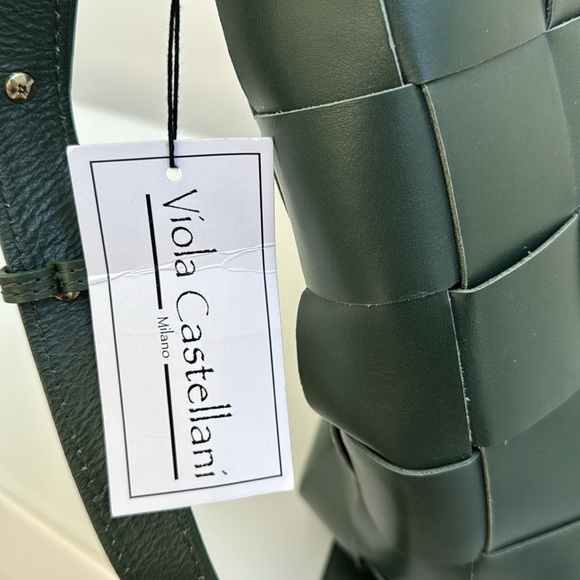 Viola Catellani | Bags | New Viola Castellani Dark Green Large Bucket ...